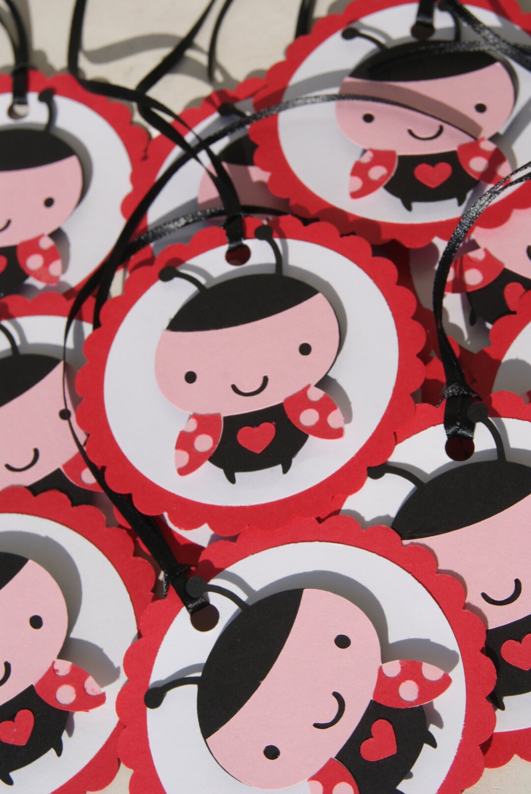 Ladybug Favor Tags - Etsy