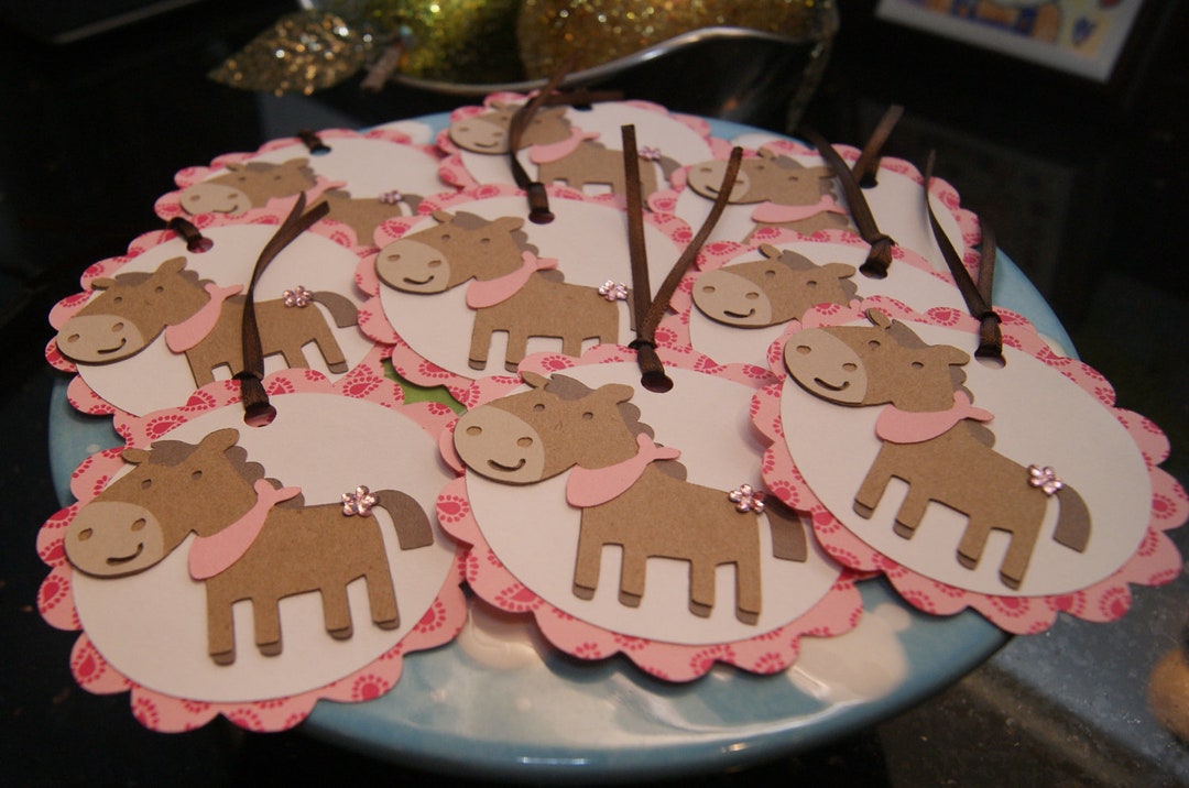 Horse, Cow, Farm Girl Favor Tags - Etsy