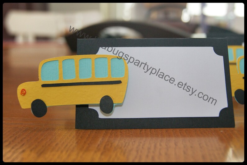 Bus Back to School Wheels on the Bus Food Label/place Card - Etsy
