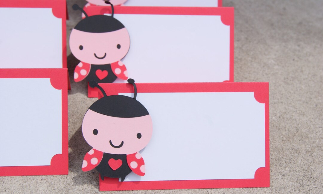 Ladybug Place Card Food Label - Etsy