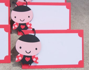 Ladybug Food Label Tent Cards, Buffet Labels, Candy Bar Labels, Place ...