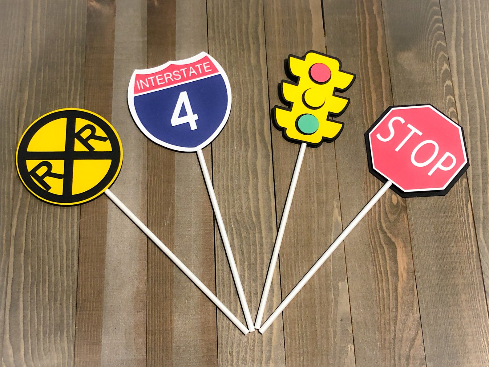Traffic Signs Centerpiece Picks - Etsy