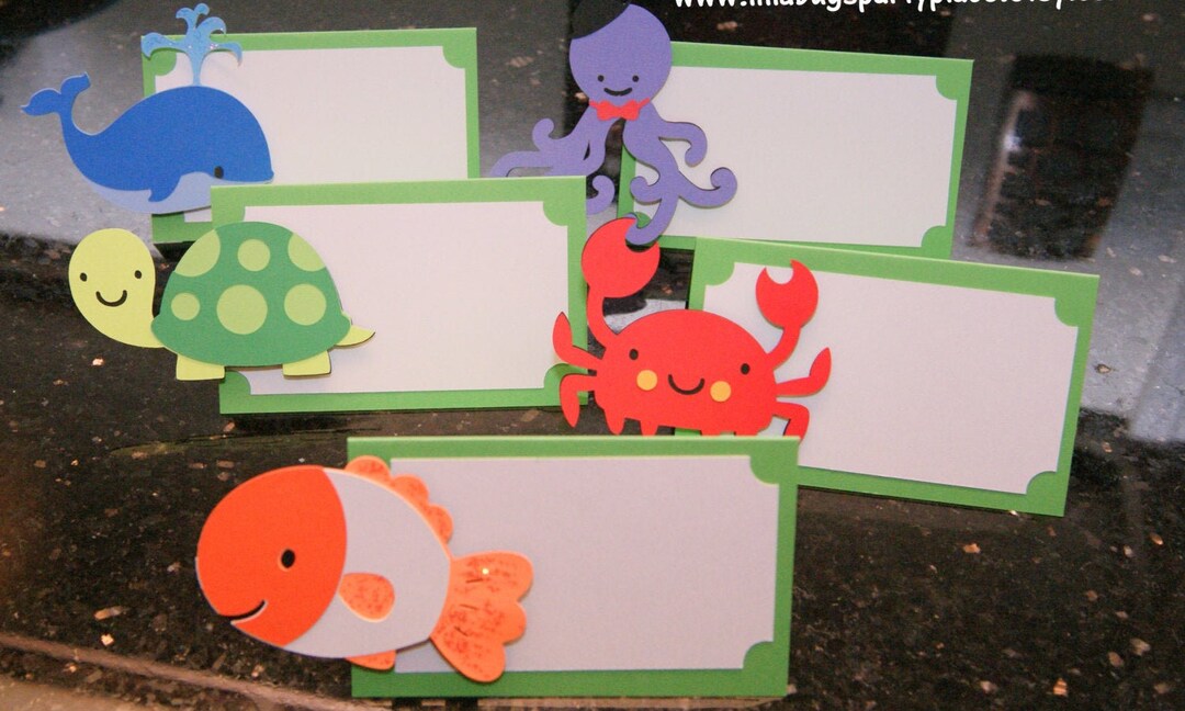 Sea Creature, Under the Sea, Food Labels - Etsy