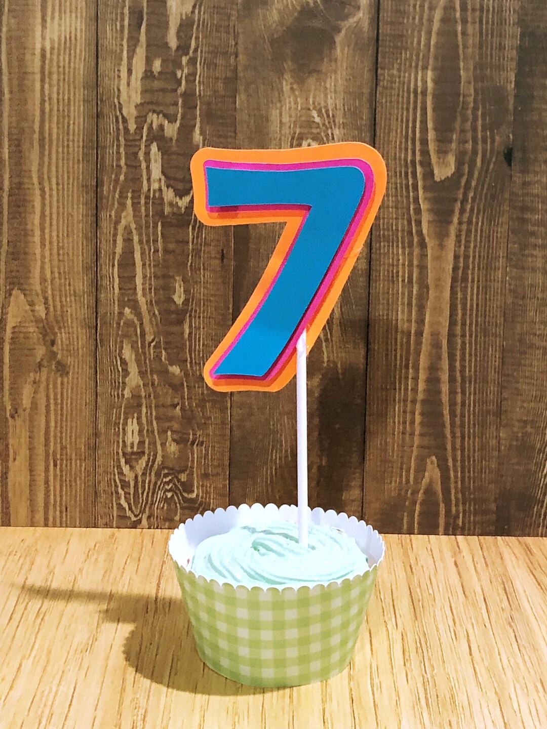 Neon, Luau, Age Cupcake Toppers - Etsy