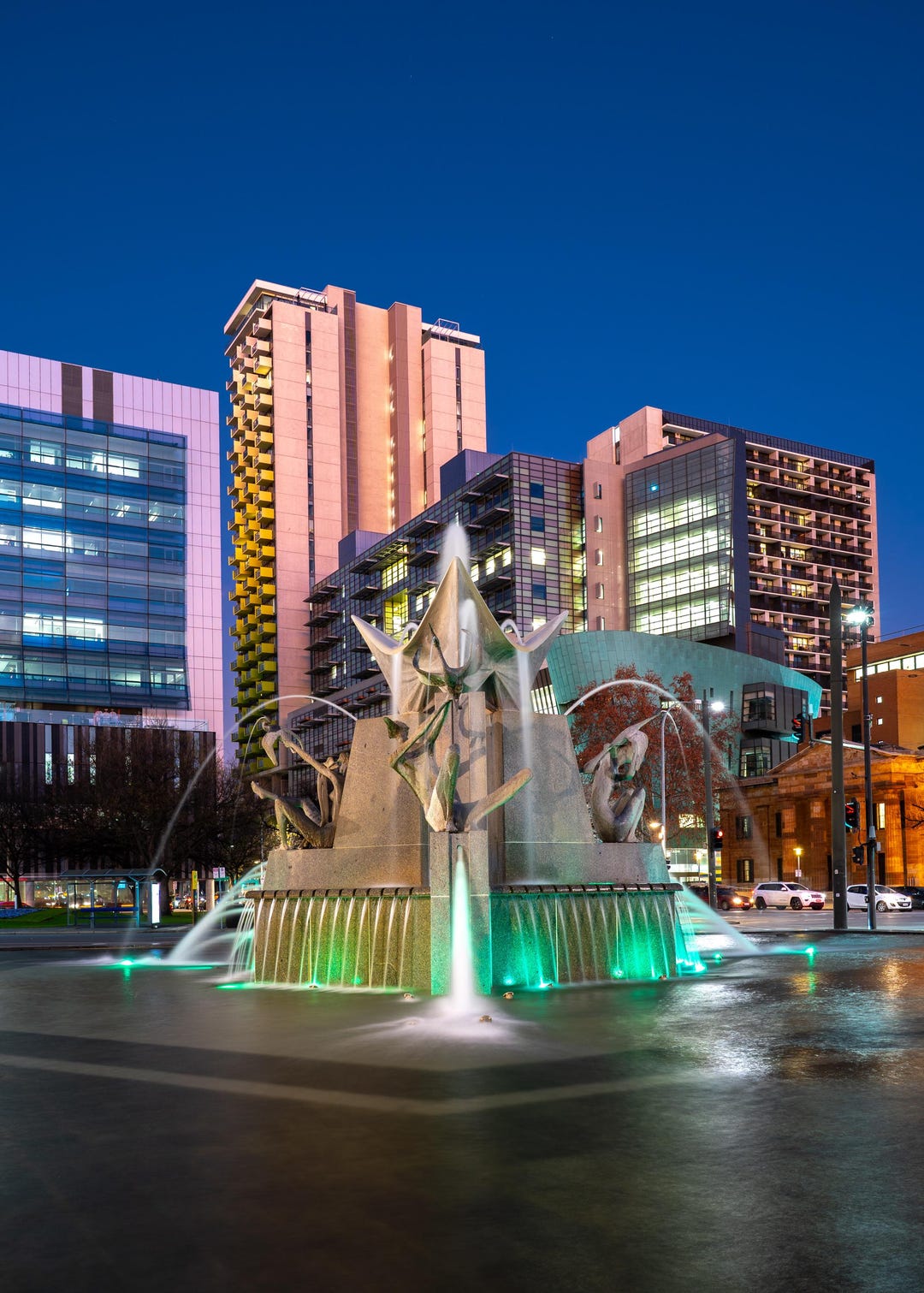 Adelaide Fountain Night Photo - Etsy