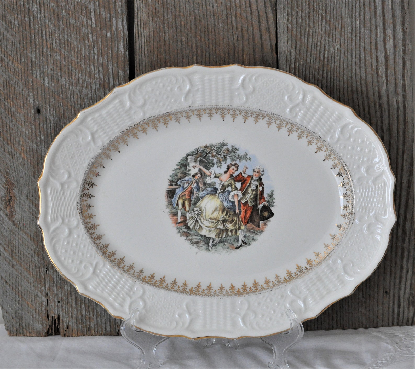 Vogue Dinnerware Oval Serving Platter Painted Washington - Etsy
