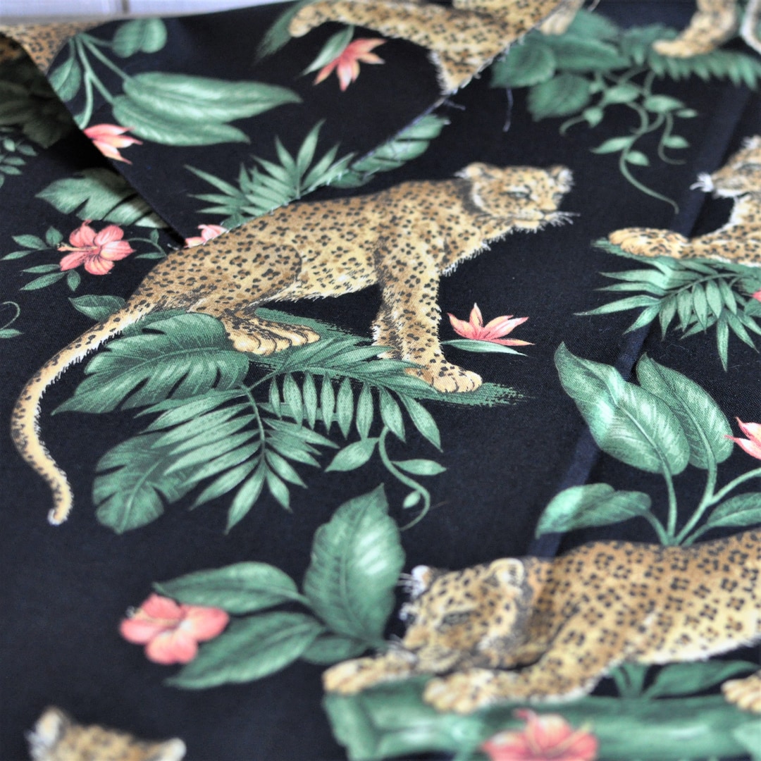1/2 Yard, Animal Print Fabric, Cranstonvillage, Leopard, Jungle, DIY ...
