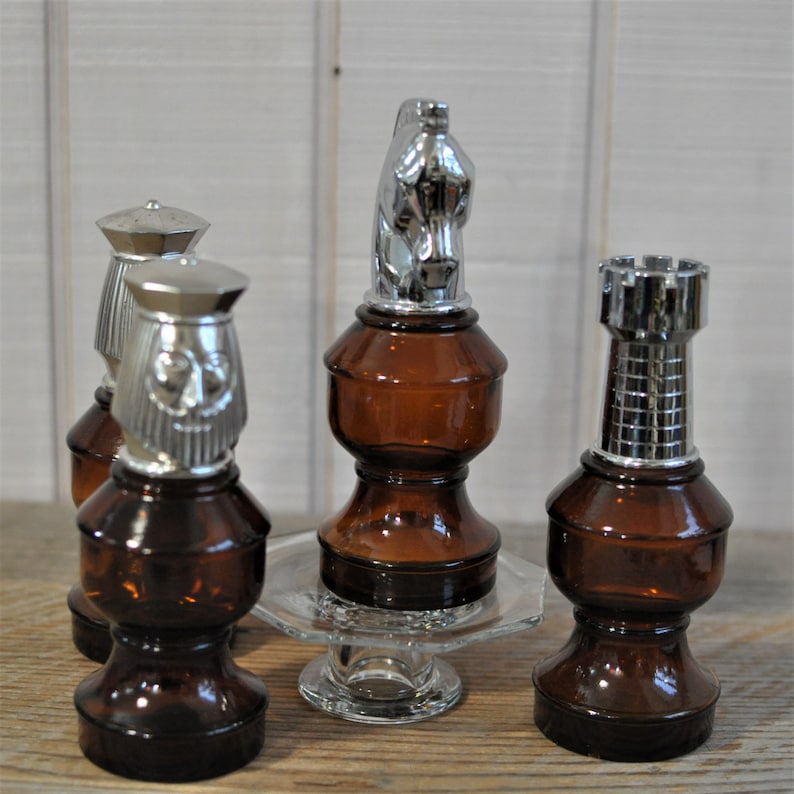 Avon Smart Move Cologne Perfume Bottle, Chess Piece, Knight, King, Rook ...