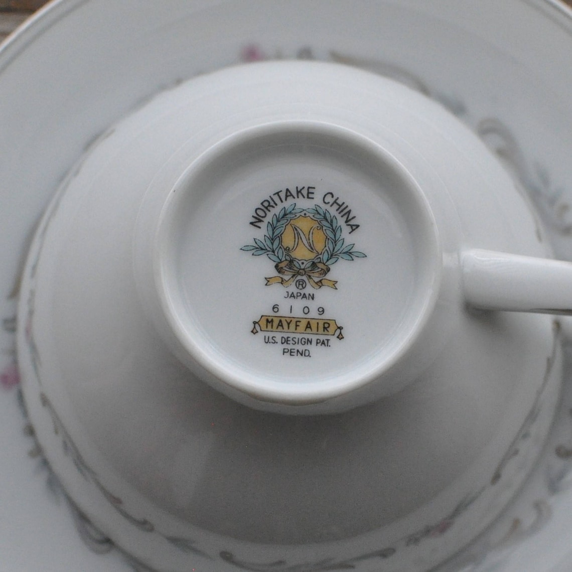 Noritake Mayfair 6109 Teacup and Saucer Pink Rose Floral - Etsy