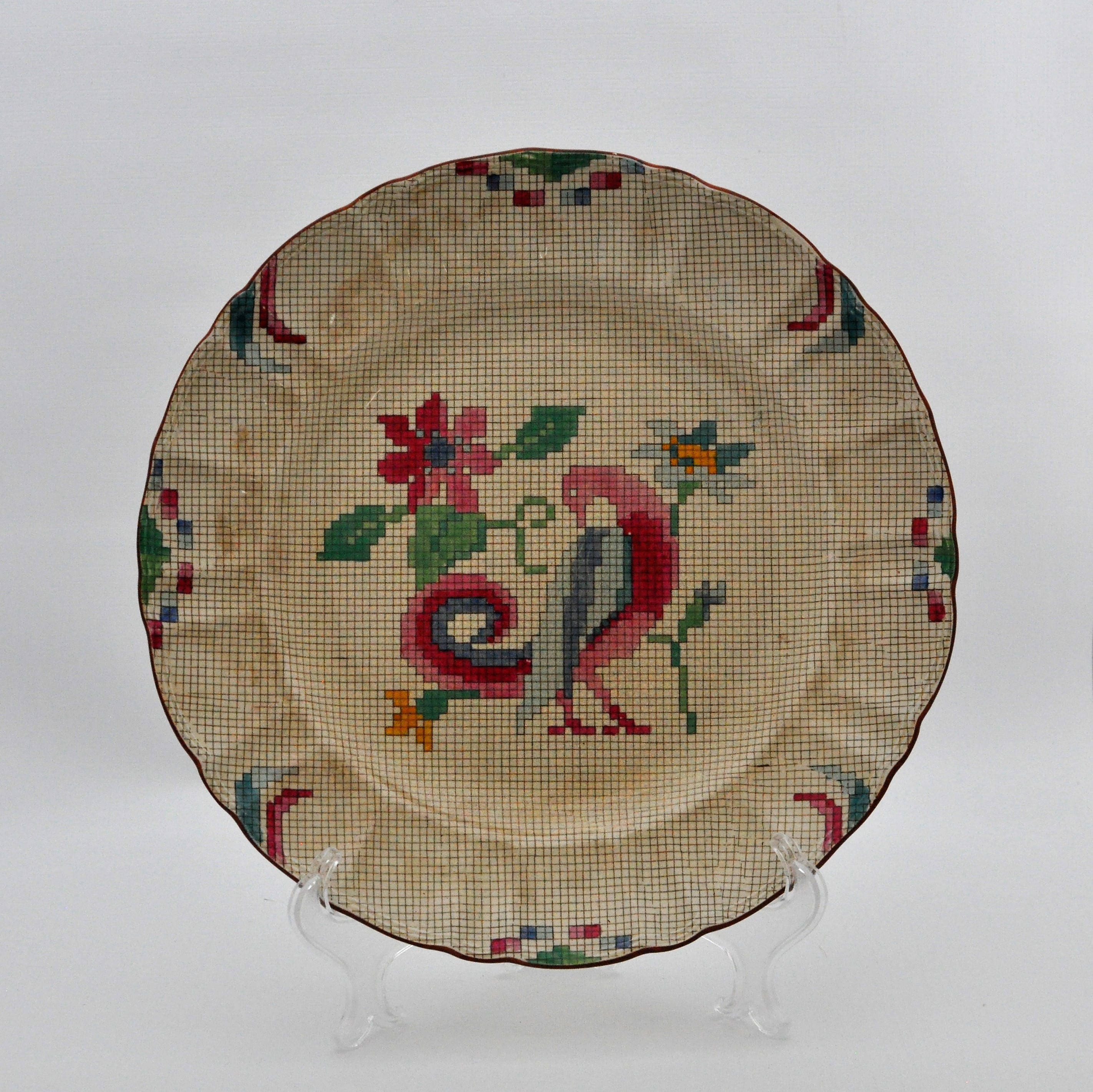 Art & Collectibles Fiber Arts Vintage Needle Work Art Set of 2 Each ...