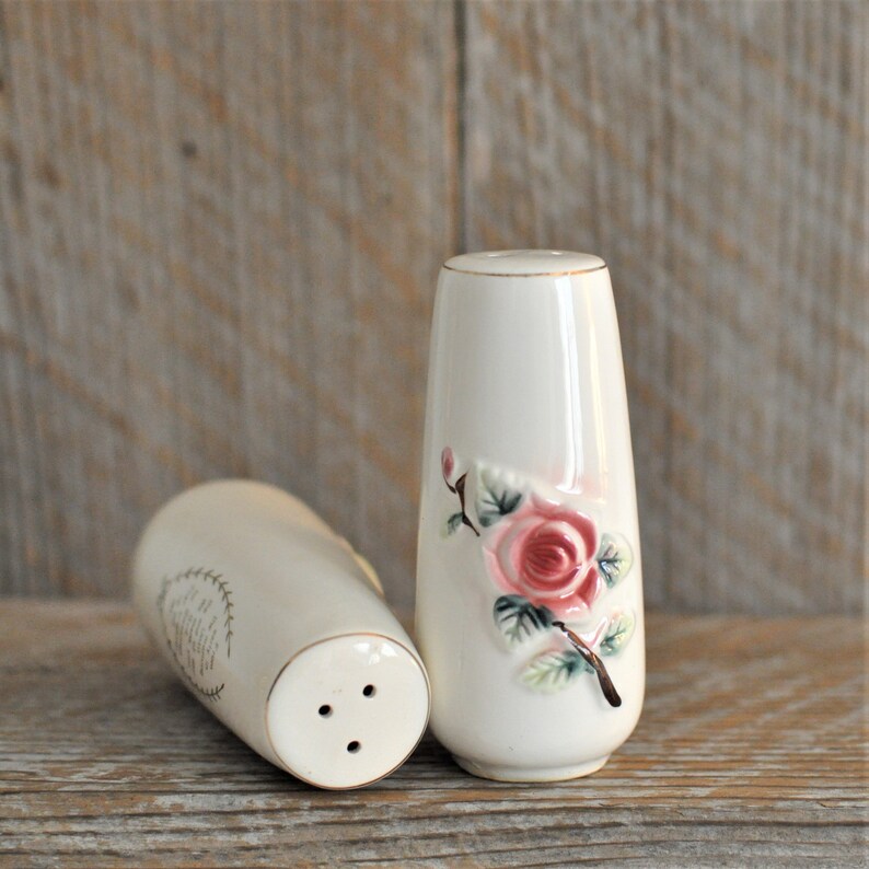 Salt & Pepper Shakers, Floral, Prayers, Roses, Inspirational Religious ...