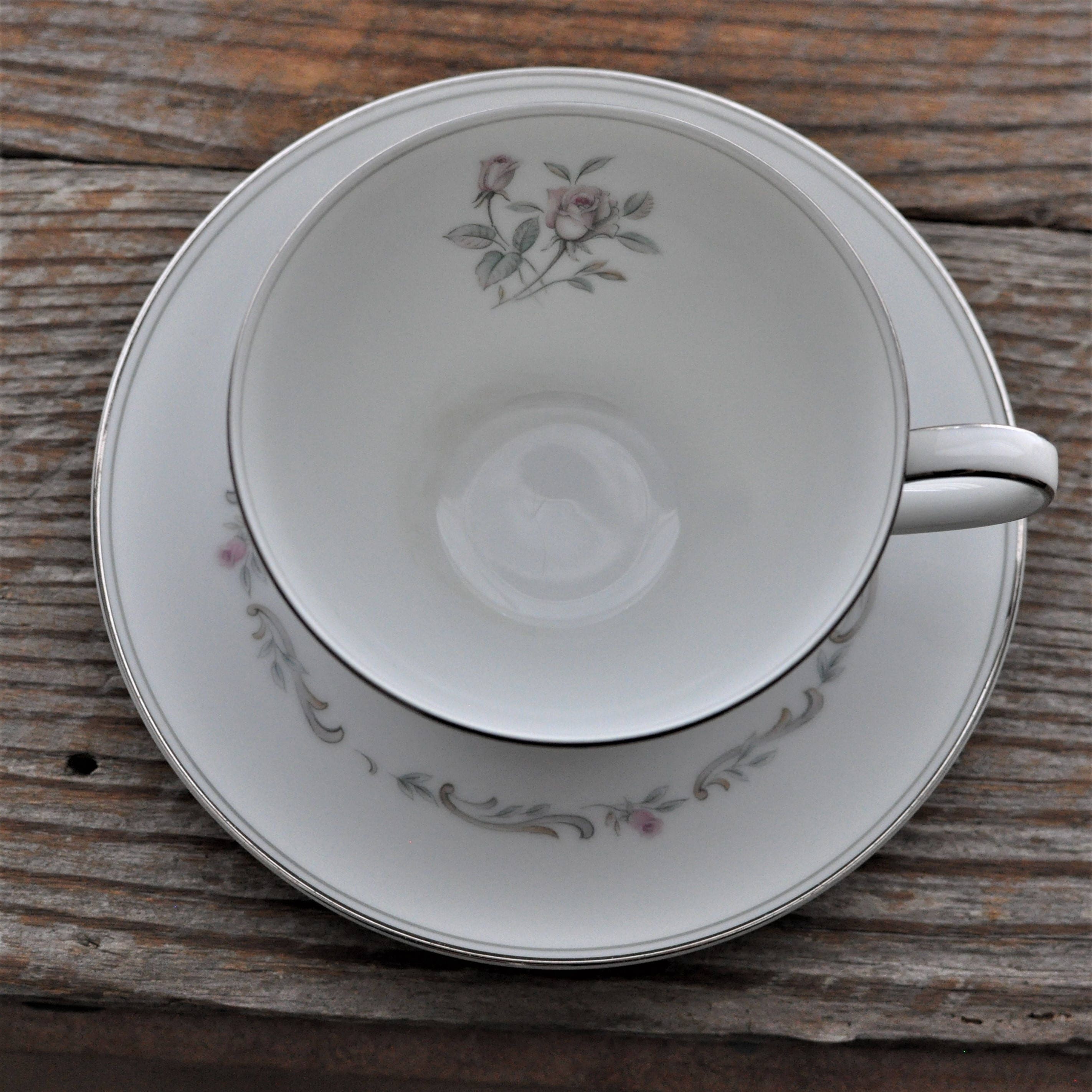 Noritake Mayfair 6109 Teacup and Saucer Pink Rose Floral | Etsy