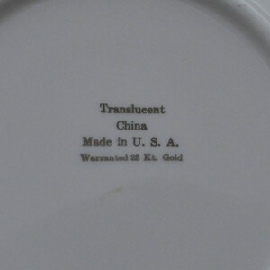 Translucent China - 22kt Gold - Ornate Floral - Salad - Luncheon ...