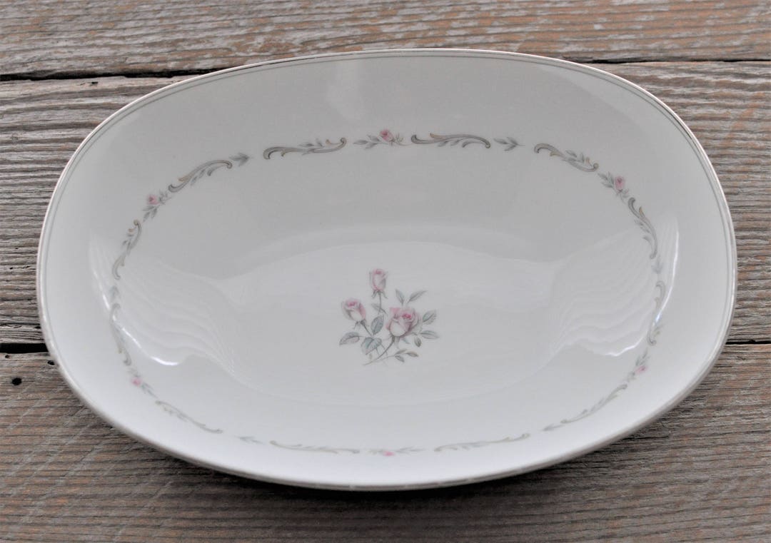 Noritake - Mayfair - Mismatched - Oval Vegetable Bowl - Pink Rose ...