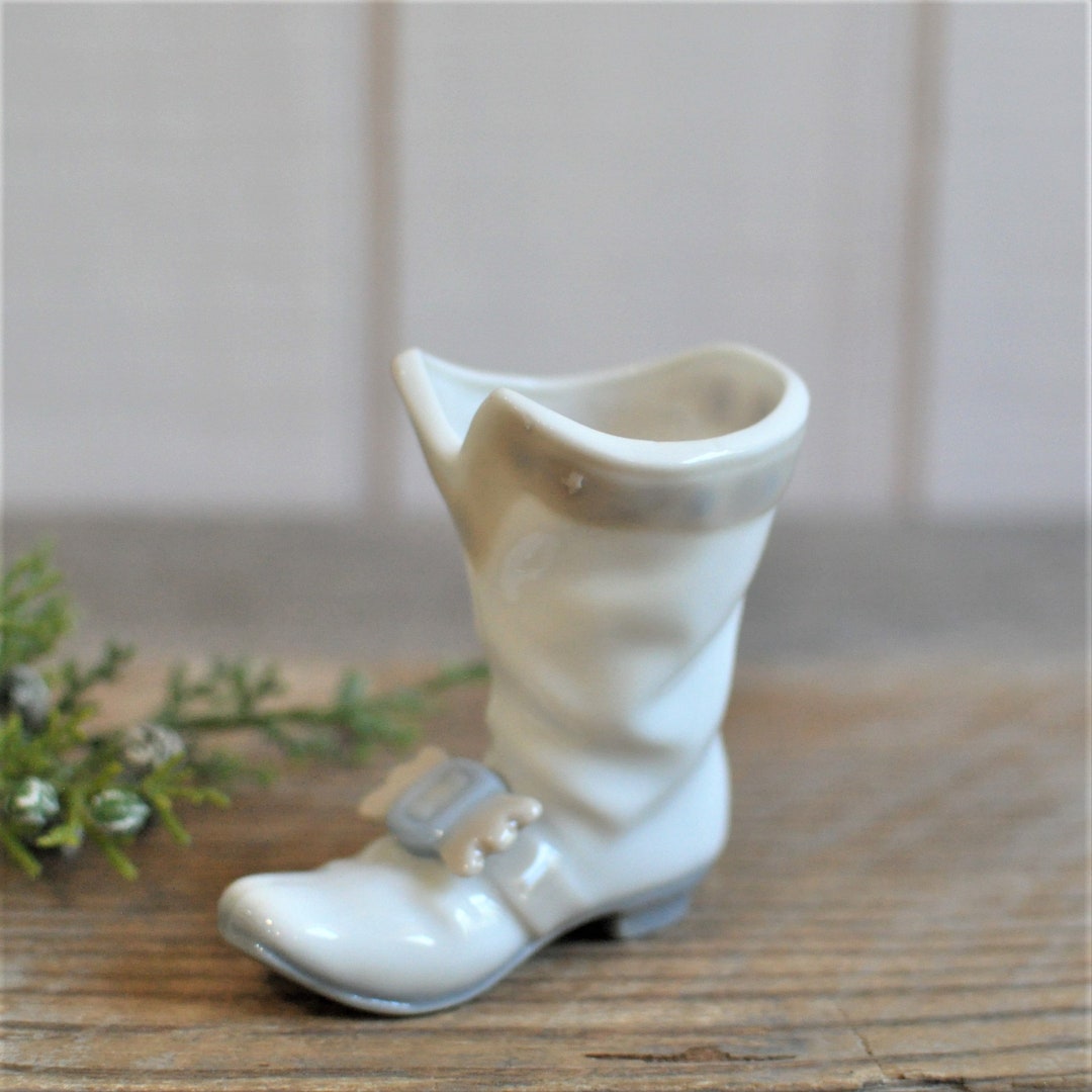 Miniature Porcelain Boot, Tall Boot Figurine, Mini Collection, Mini ...