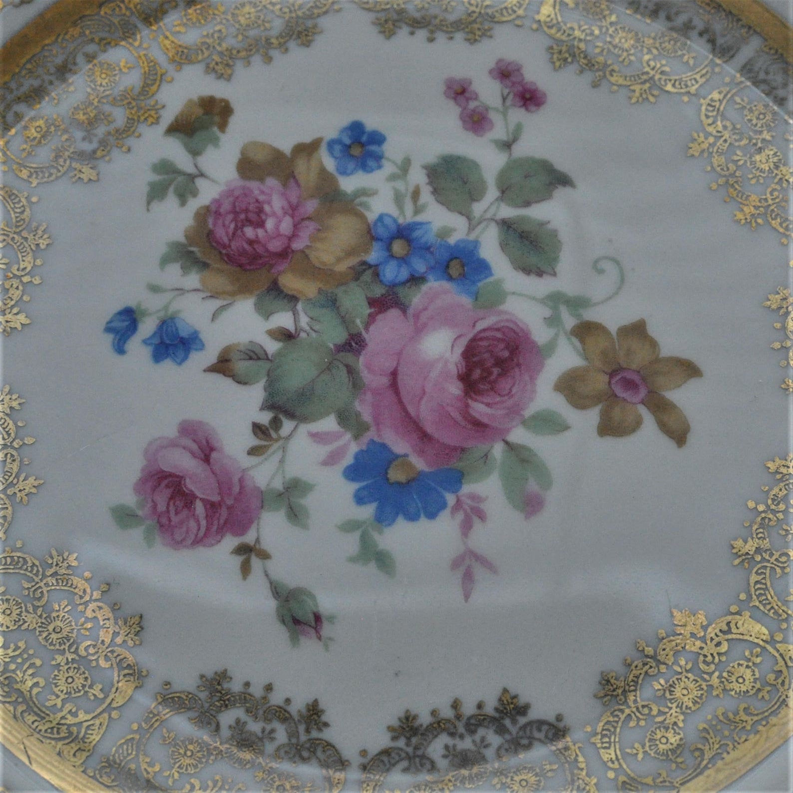 Translucent China 22kt Gold Ornate Floral Salad - Etsy