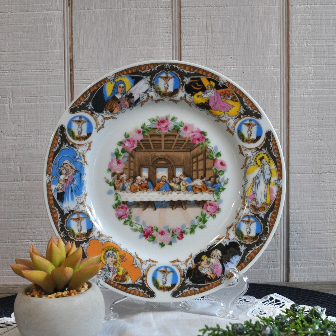 Jesus at the Last Supper Decorative Ceramic Plate, Multicolor ...