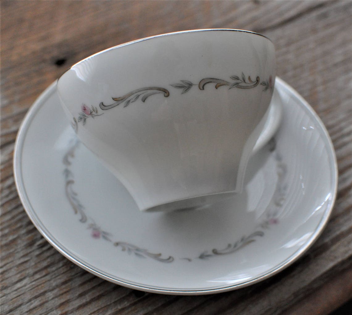 Noritake Mayfair 6109 Teacup and Saucer Pink Rose Floral - Etsy