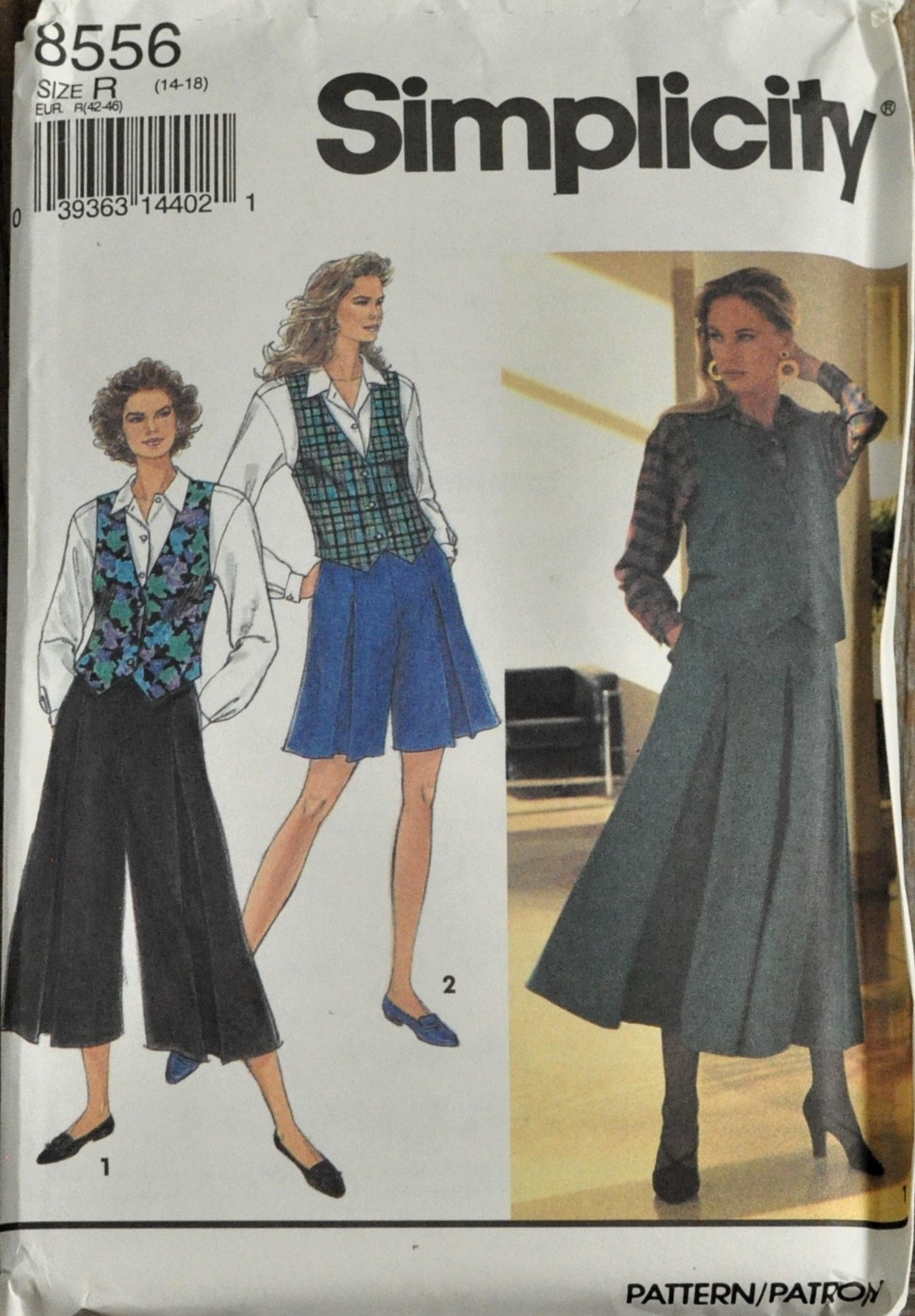 Simplicity Sewing Pattern 8556, Size R (14-18), DIY Sewing, Split Skirt ...