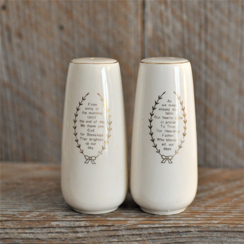 Salt & Pepper Shakers, Floral, Prayers, Roses, Inspirational Religious ...