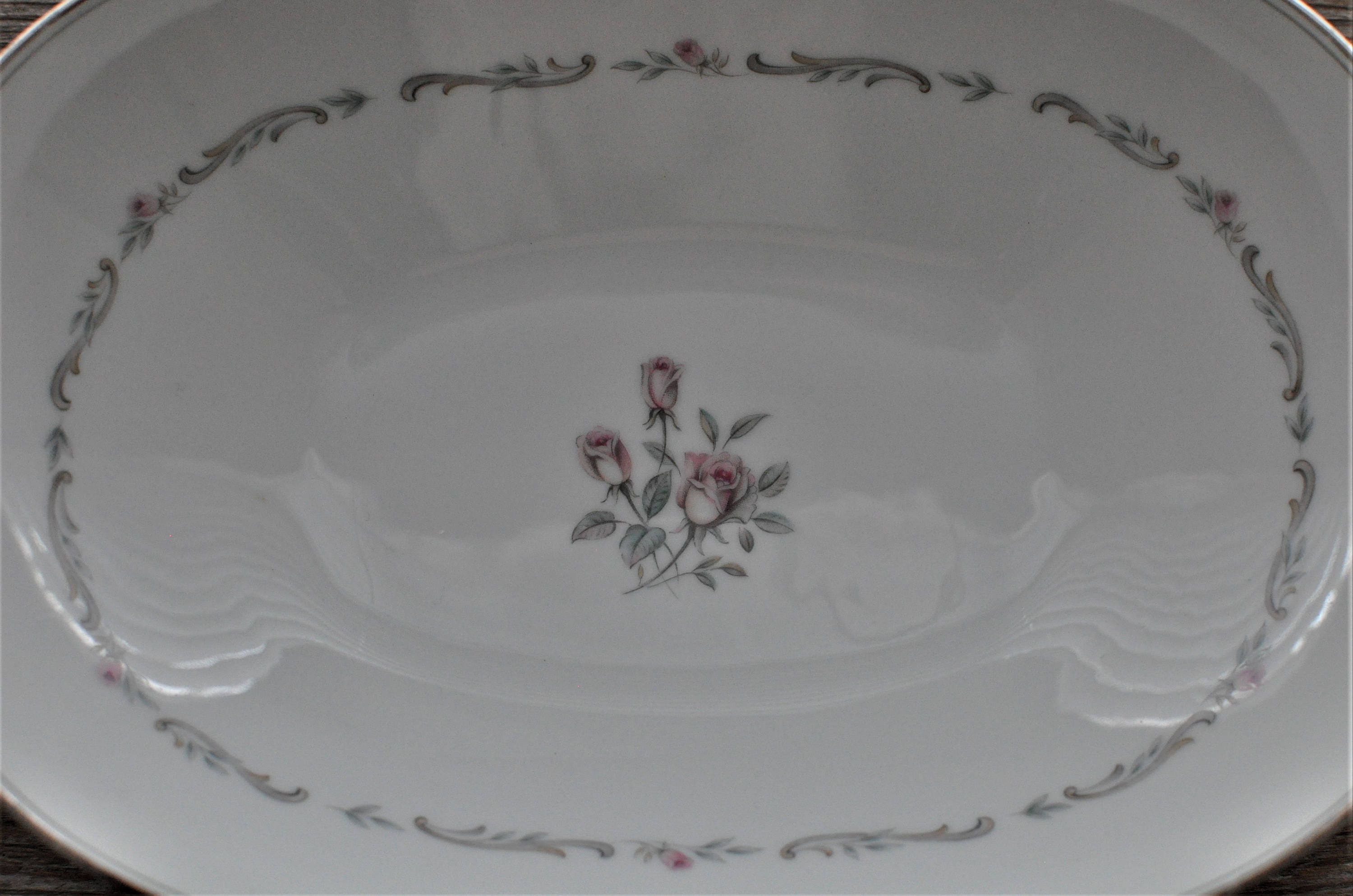 Noritake - Mayfair - Mismatched - Oval Vegetable Bowl - Pink Rose ...