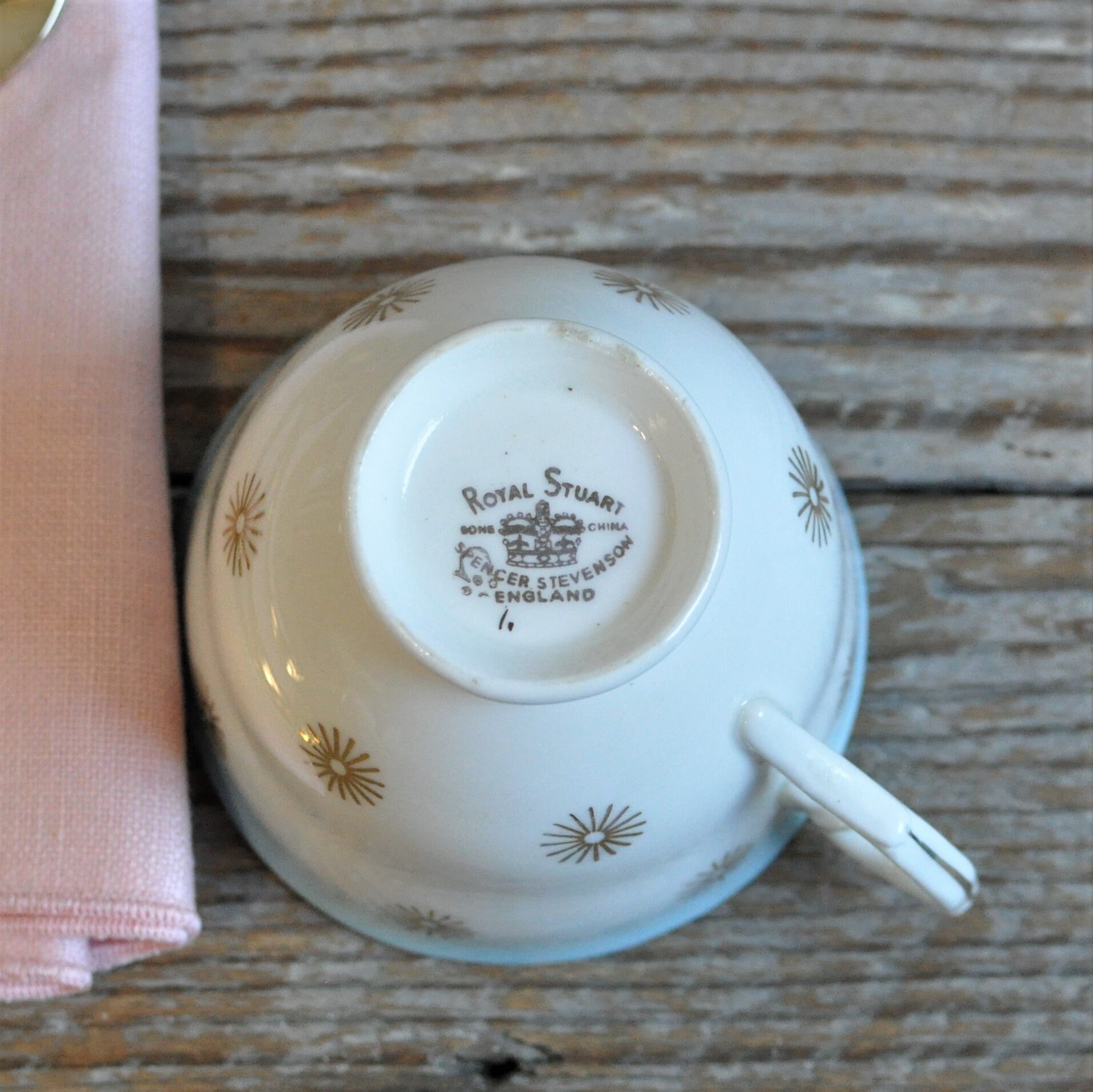 Royal Stuart Orphan Tea Cup Spencer Stevenson Blue Starburst | Etsy