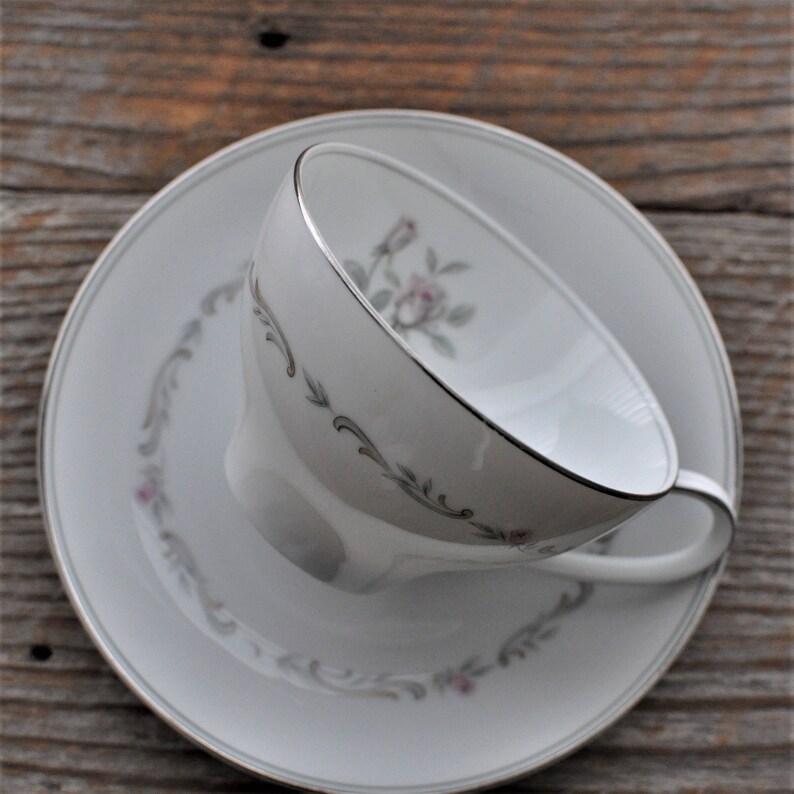 Noritake Mayfair 6109 Teacup and Saucer Pink Rose Floral - Etsy