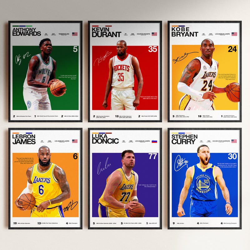Nba 3 Basketball Poster - Etsy