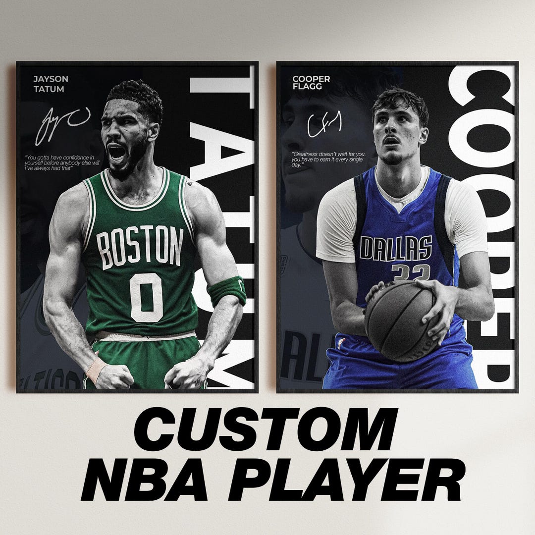 Custom Basketball Athlete Poster, Personalized NBA Wall Print ...