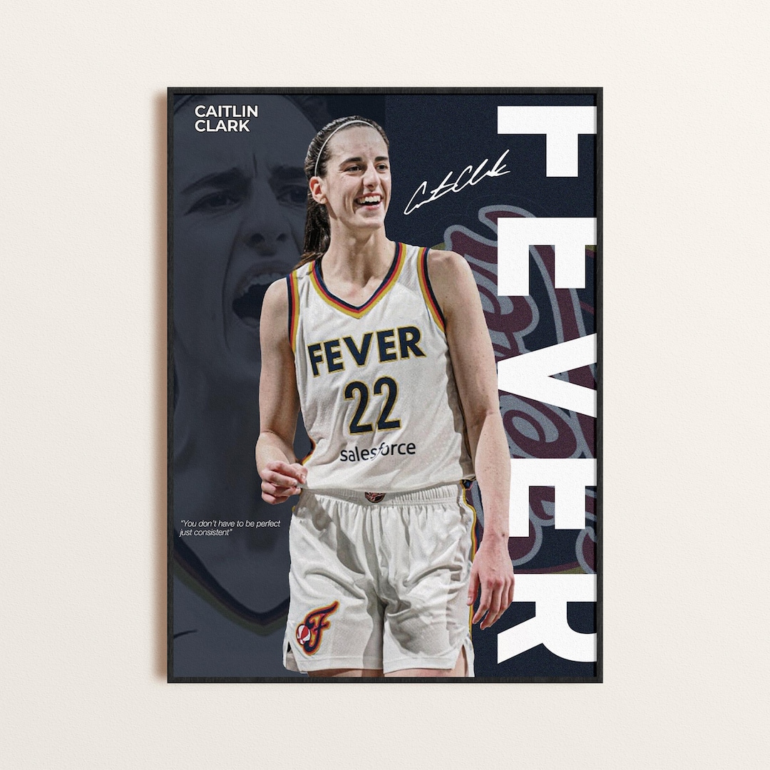 Caitlin Clark Poster, WNBA Wall Print, Basketball Digital Download ...
