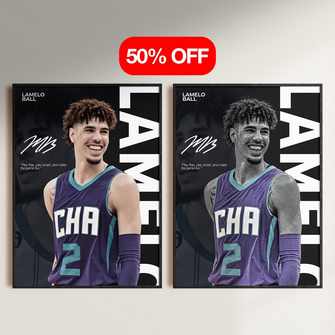 Lamelo Ball Poster, NBA Wall Print, Basketball Digital Download, NBA ...