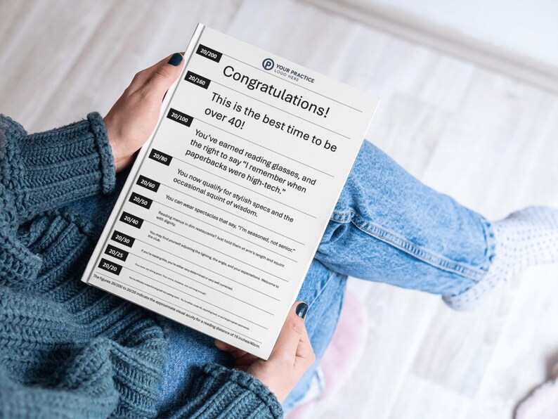 Optometry/ophthalmology Near Vision Card LAMINATED | Includes Amsler ...
