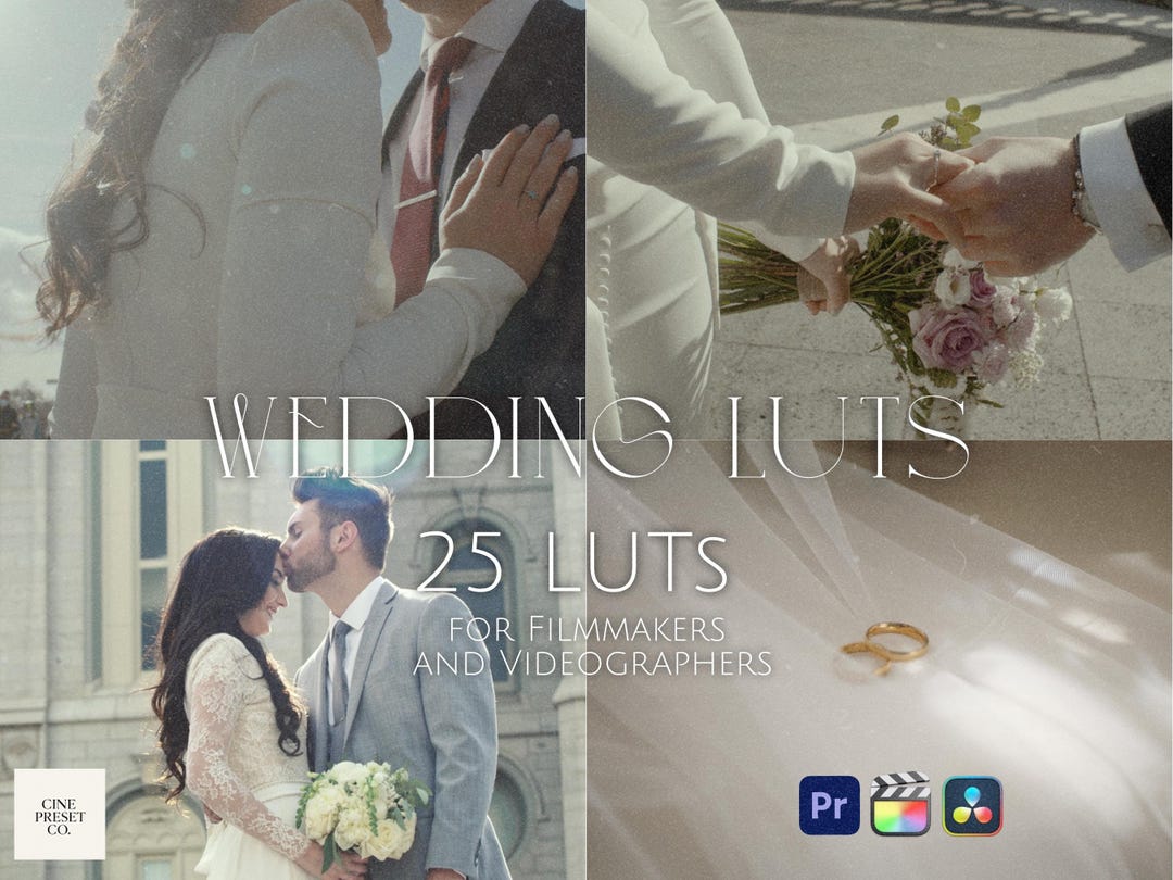 Wedding LUT Pack (25 Luts) – Cinematic Wedding Luts for Videographers ...