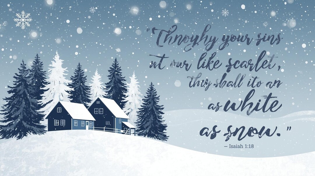 Winter Bible Verse Art | Isaiah 1:18 Scripture Print (digital Download ...