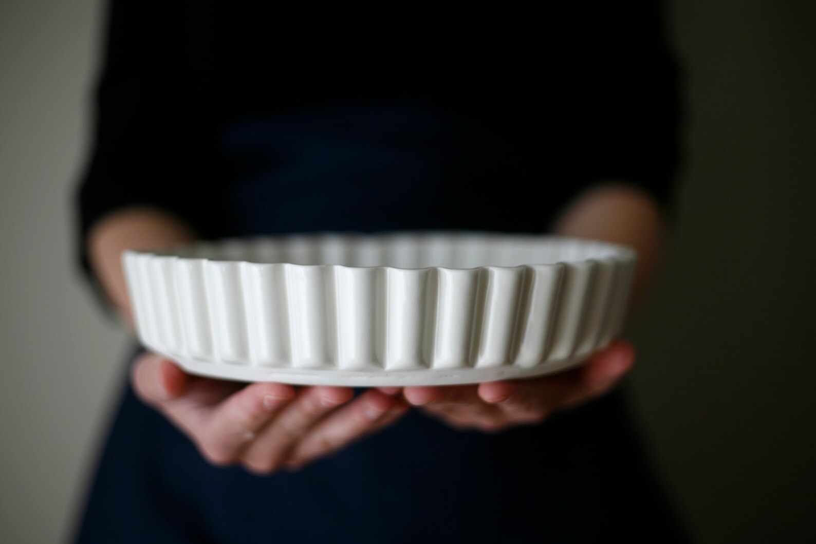 Quiche Plate White and Blue Pie Plate Artetmanufacture - Etsy