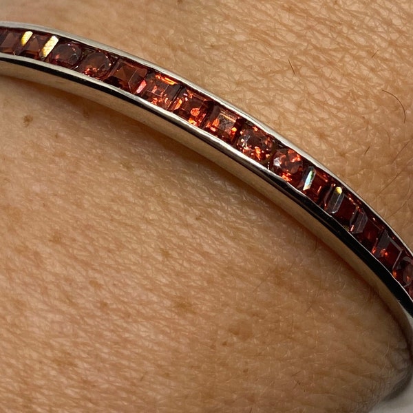 Garnet Bangle - Etsy