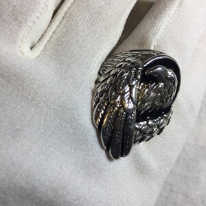 Vintage Native American Style Silver Finish Mens Winged Hawk Ring - Etsy