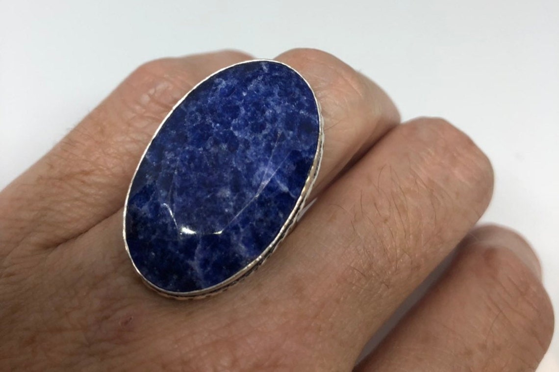 Vintage Blue Genuine Lapis Lazuli Ring - Etsy