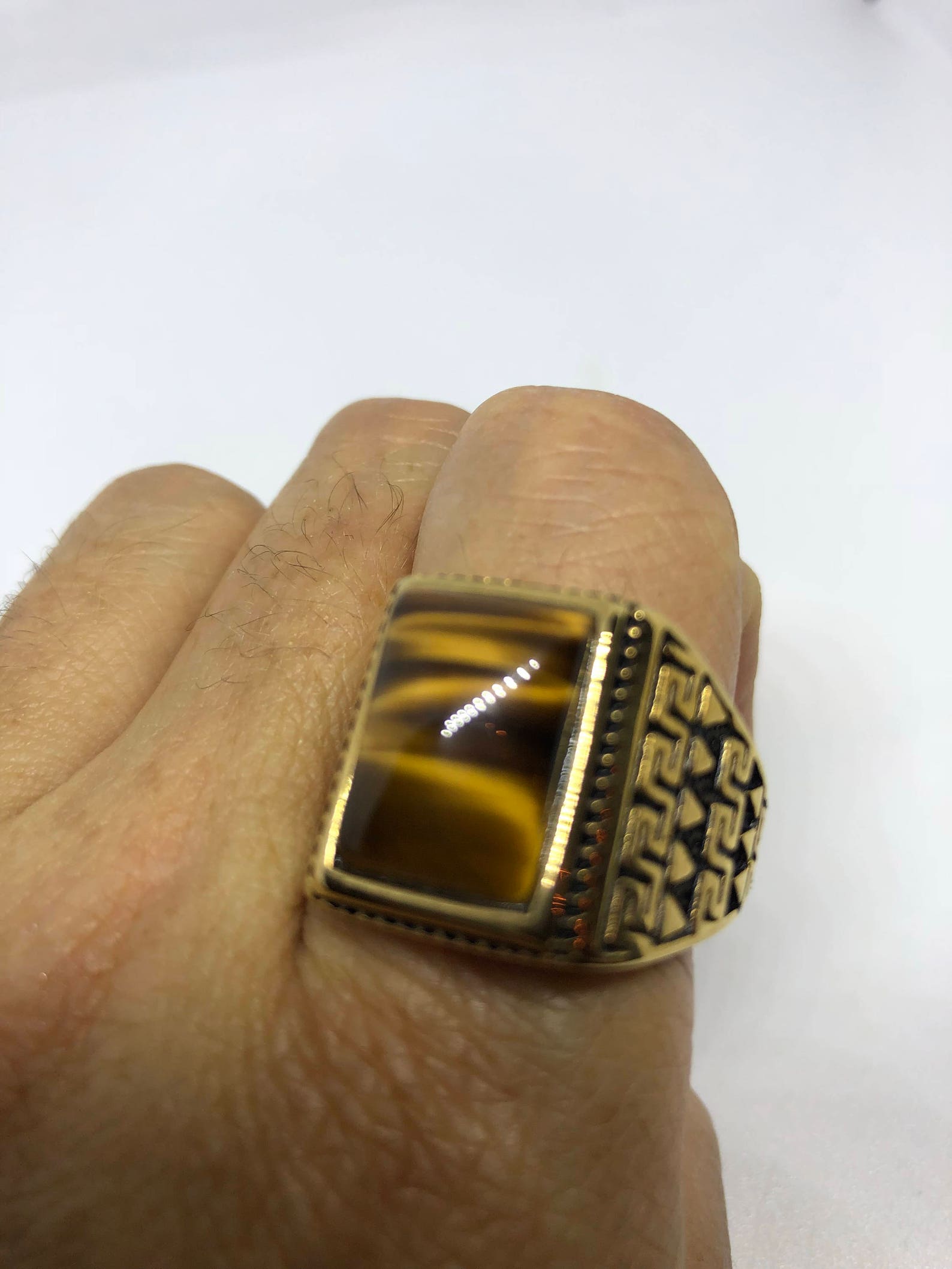 Vintage Gothic Gold Finished Stainless Steel Genuine Tigers | Etsy