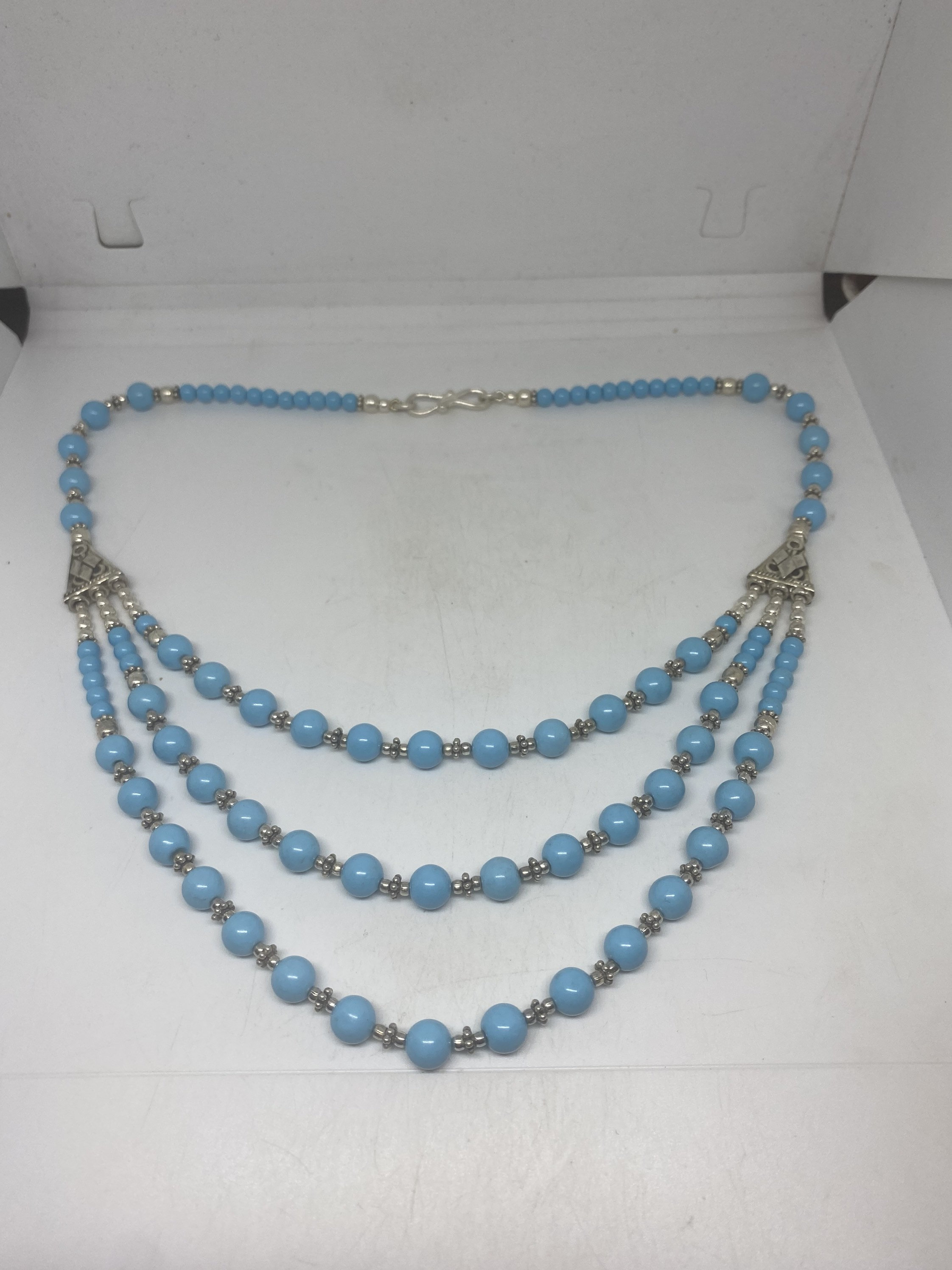 Vintage Moroccan Turquoise necklace with 925 Sterling Silver | Etsy