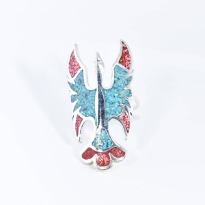 Vintage Native American Style Southwestern Turquoise Stone Inlay Mens ...