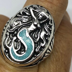 Vintage Southwestern Turquoise Mermaid Ring - Etsy