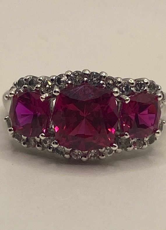 Sterling silver lab pink - Gem