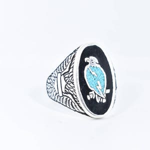 Vintage Native American Style Southwestern Turquoise Stone Inlay Mens ...