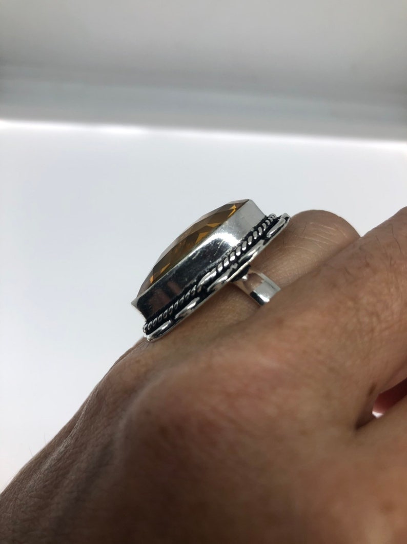 Vintage Golden Vintage Art Glass Ring About 1 Inches Knuckle - Etsy