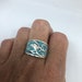 Vintage Native American Style Southwestern Turquoise Stone Inlay Mens ...