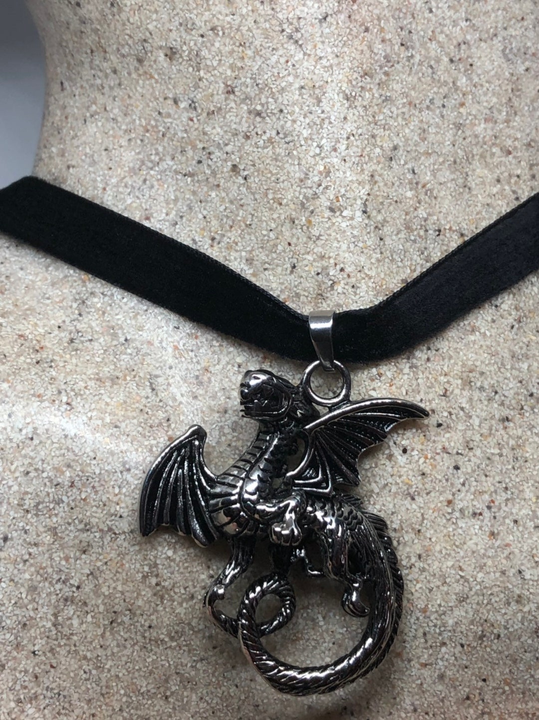 Vintage Handmade Stainless Steel Dragon Amulet Pendant - Etsy