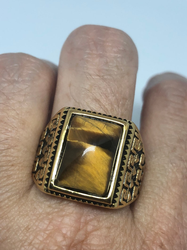 Vintage Gothic Gold Finished Stainless Steel Genuine Tigers - Etsy