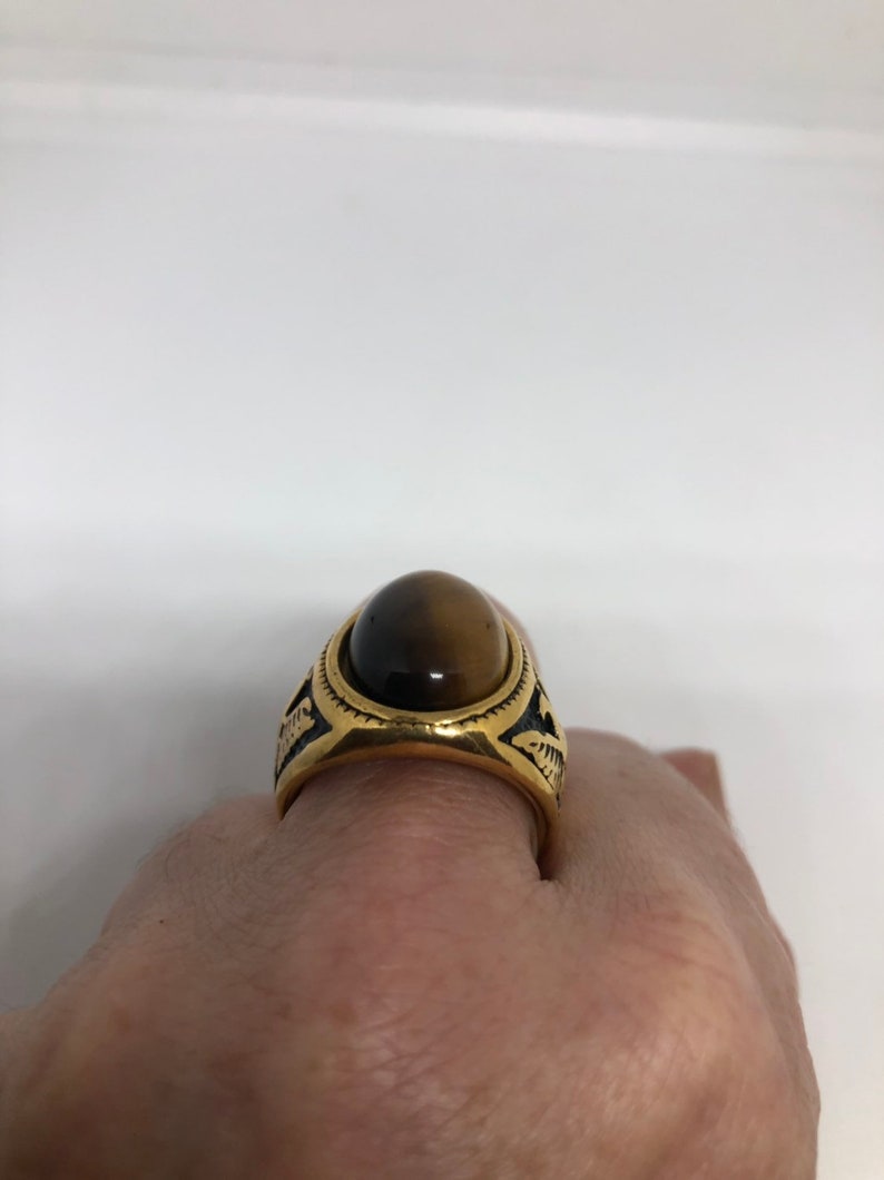 Vintage Gothic Gold Finished Stainless Steel Genuine Tigers - Etsy