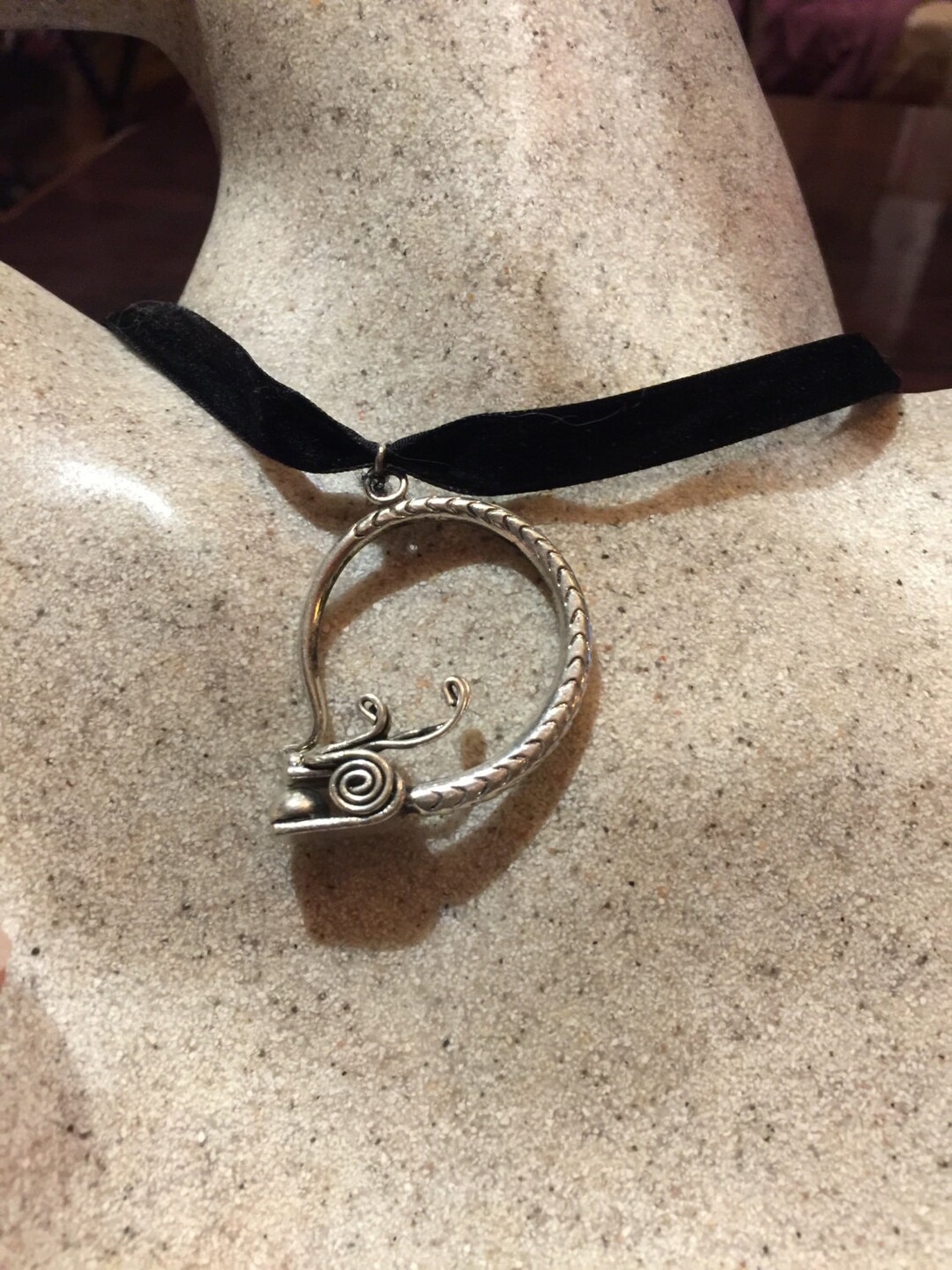 Vintage Handmade Snake Amulet Silver White Bronze Pendant - Etsy